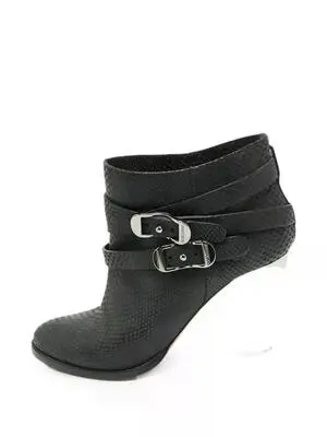 JIMMY CHOO Marlin Python-embossed Ankle Boots - Black