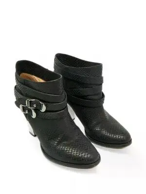 JIMMY CHOO Marlin Python-embossed Ankle Boots