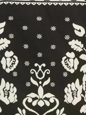 Alexander McQueen Floral-embossed Knitted Cropped Blouse