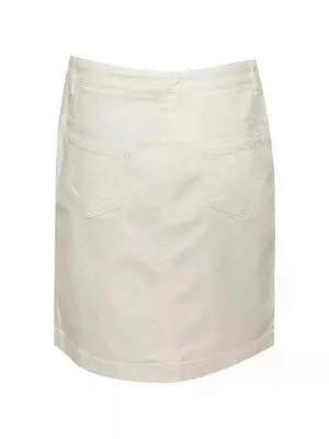 Dolce & Gabbana Denim Mini Skirt - White