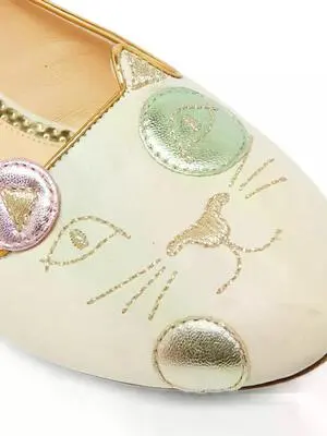 CHARLOTTE OLYMPIA Kitty Leather Ballet Flats
