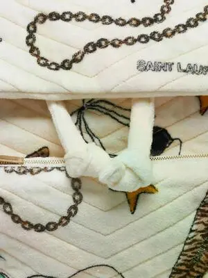 Saint Laurent 2023 Printed Terry-cloth Backpack