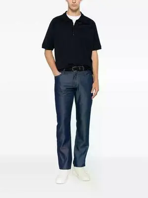 Pal Zileri Zip-fastening Raglan-sleeve Polo Shirt - Blue