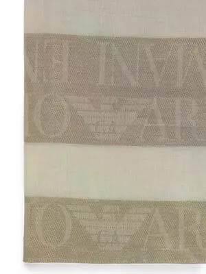 Emporio Armani Logo-jacquard Frayed Scarf