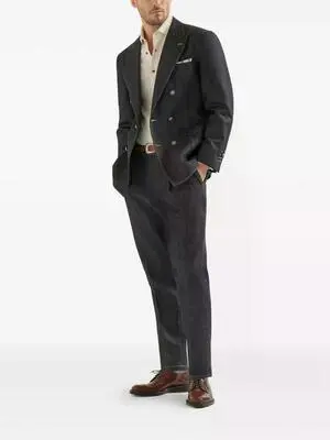 Brunello Cucinelli Garment-dyed Easy-fit Western Shirt In Narrow Wale Corduroy - White