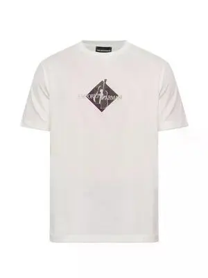 Emporio Armani Embroidered-logo T-shirt - White