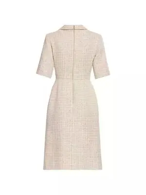 Elie Saab Sequin-embellished Tweed Midi Dress - Neutrals