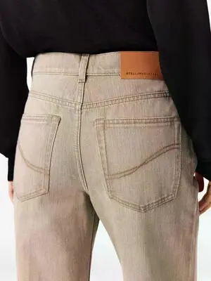 Stella McCartney Logo-patch Turn-up Jeans