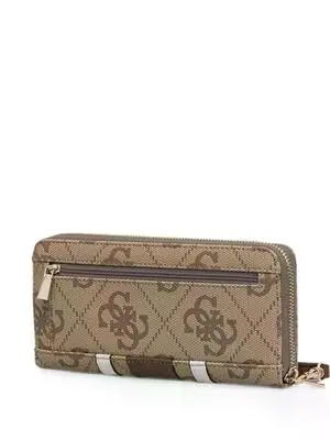 Guess Laurel Logo-print Striped Wallet
