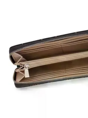 Guess Emelie Logo-print Zip-around Wallet - Brown