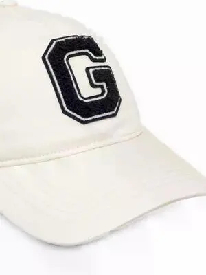 Gant Logo Appliqué Baseball Cap - White