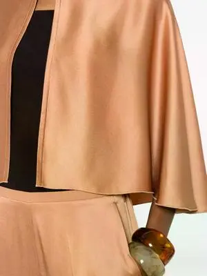 FORTE_FORTE Satin-finish Cape-style Cape