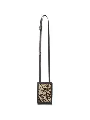 Peserico Animal-print Calf Leather Foldover Crossbody Mini Bag - Brown