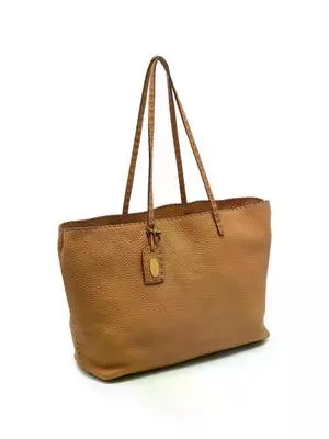Fendi 2010 Roll Selleria Leather Tote Bag - Neutrals
