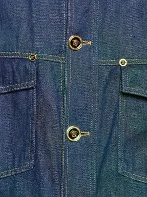 Versace Medusa Head Buttons Denim Shirt