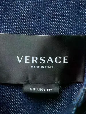Versace Medusa Head Buttons Denim Shirt
