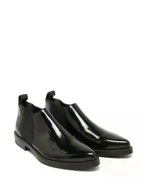 Brunello Cucinelli Leather Pointed Toe Chelsea Boots