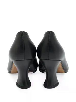 Bottega Veneta Leather Sculpted Heel Pointed Toe Pumps
