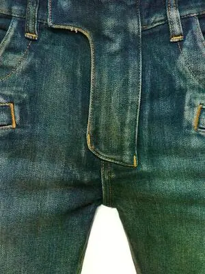 Balmain Distressed Ribbed Jeans