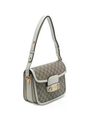 Gucci 1955 Horsebit Gg Supreme Shoulder Bag - Neutrals