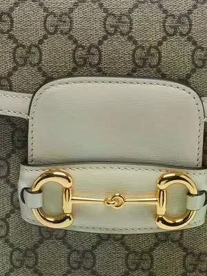 Gucci 1955 Horsebit Gg Supreme Shoulder Bag - Neutrals