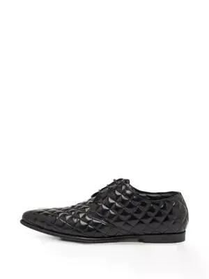 Dolce & Gabbana Quilted Leather Derby Shoes - Black