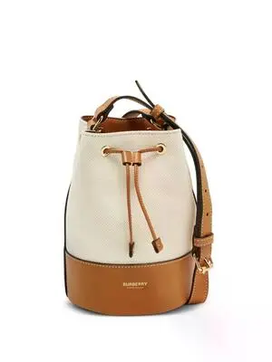 Burberry Canvas Leather Bucket Bag