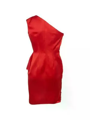 LANVIN Les 10 Ans One-shoulder Peplum Mini Dress