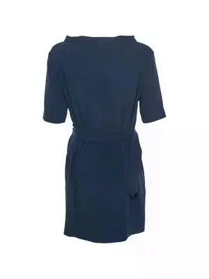 Burberry Belted Crepe Mini Dress