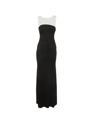 CHATS BY C.DAM Crepe Maxi Dress - Black