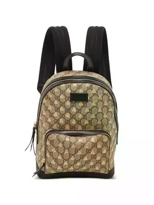Gucci Gg Supreme Bees Backpack - Neutrals