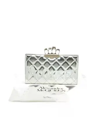 Alexander McQueen Jewelled Knuckle Quilted Clutch Bag