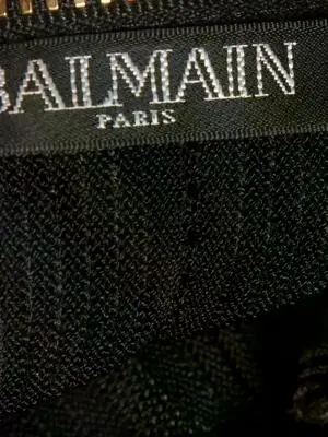 Balmain Off-shoulder Striped Dress