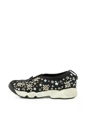 Dior Fusion Crystal-embellished Sneakers - Black