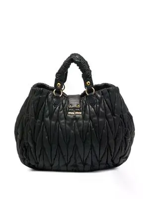 Miu Miu Logo-engraved Tote Bag