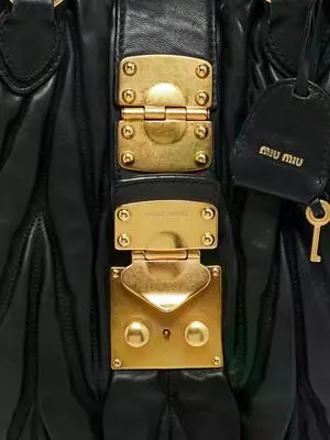 Miu Miu Logo-engraved Tote Bag