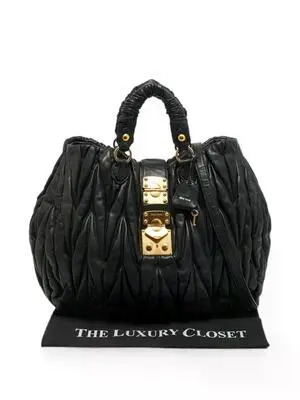 Miu Miu Logo-engraved Tote Bag