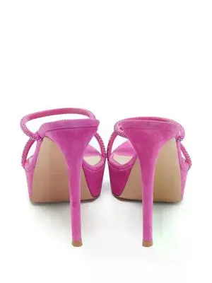 GIANVITO ROSSI Cannes Crystal-embellished Suede Sandals
