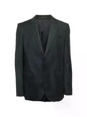 Emporio Armani Pinstripe-print Blazer - Grey