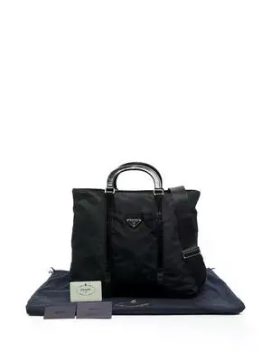 Prada Top-handles Logo-detail Tote Bag