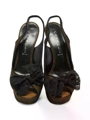 Casadei Bow Platform Sandals