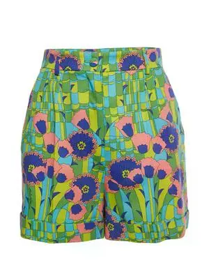 Dolce & Gabbana Floral-print Shorts - Green