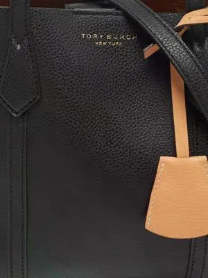 Tory Burch Perry Leather Tote Bag - Black