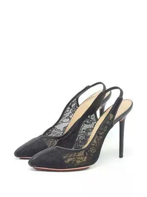 CHARLOTTE OLYMPIA Lace Slingback Pumps