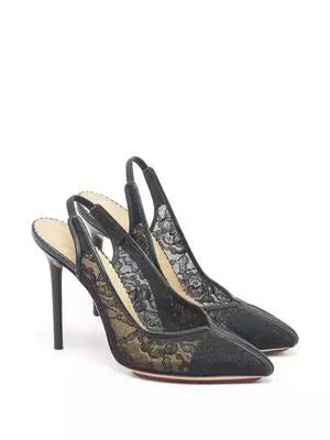 CHARLOTTE OLYMPIA Lace Slingback Pumps