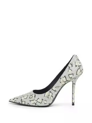 JIMMY CHOO Love Heeled Pumps - Silver