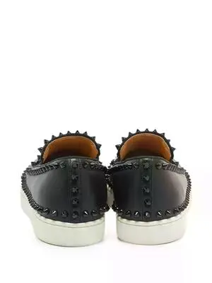 CHRISTIAN LOUBOUTIN Pik Boat Signature Spike Detailing Slip-on Sneakers