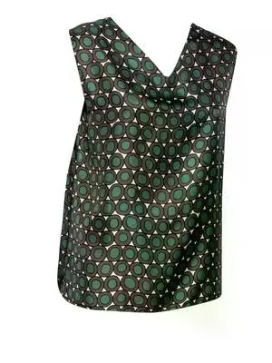 Max Mara 2024 Sleeveless Geometric-print Blouse