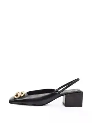 Balenciaga Double Bb Square-toe Pumps - Black