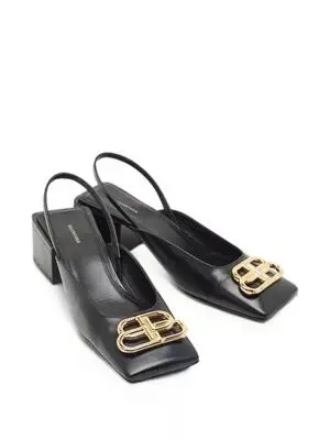 Balenciaga Double Bb Square-toe Pumps